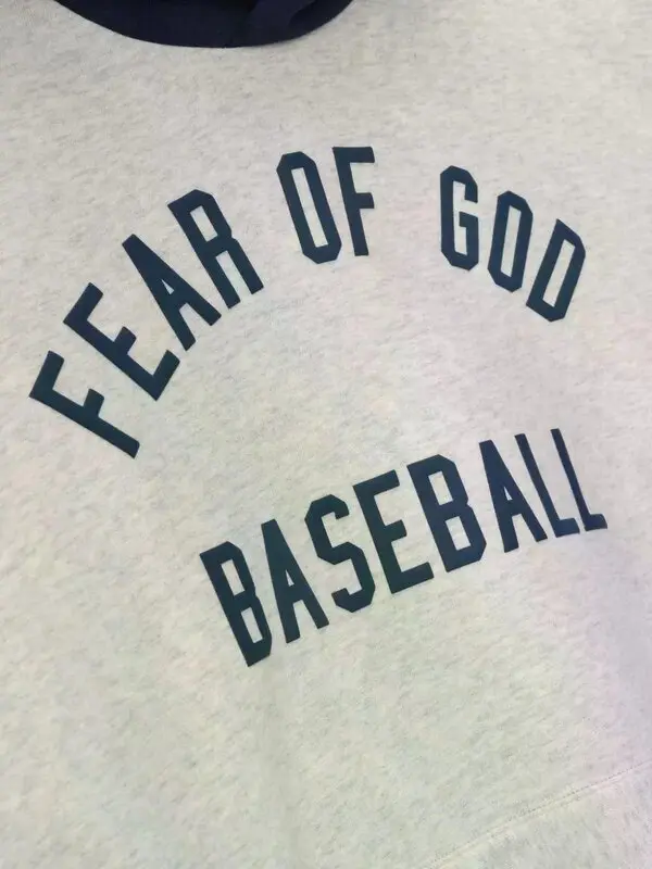 Fear Of God Mlb Logo Hoodie - Grey