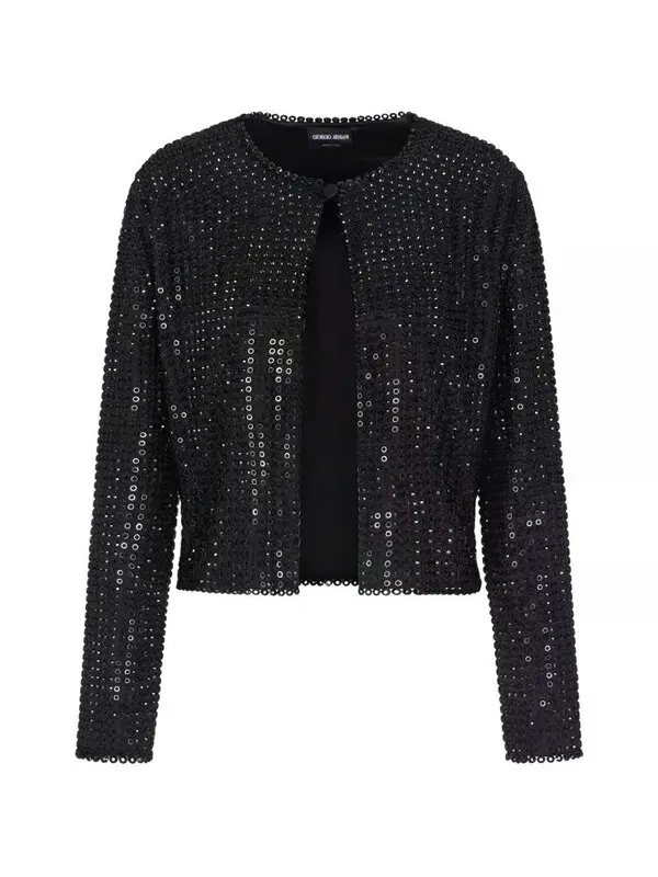 Giorgio Armani Sequin-embellished Shirt - Black