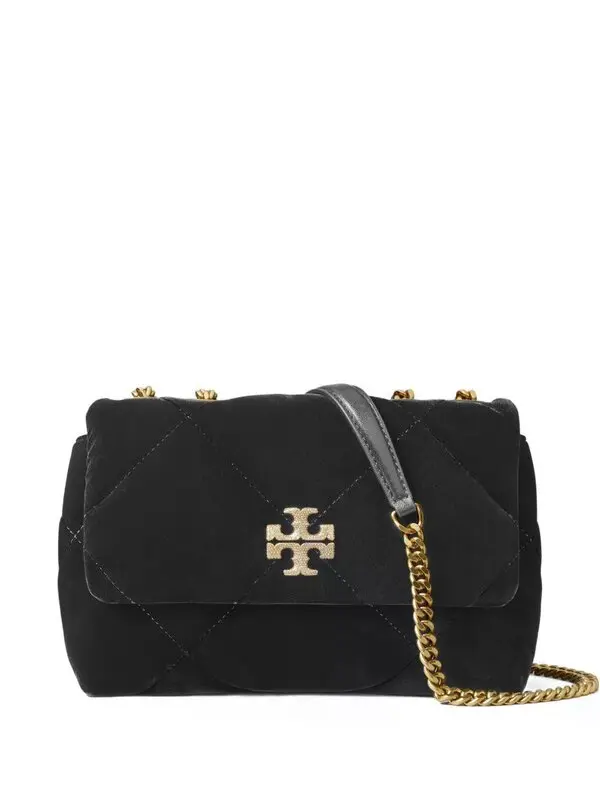 Tory Burch Kira Diamond-quilted Velvet Shoulder Bag - Black