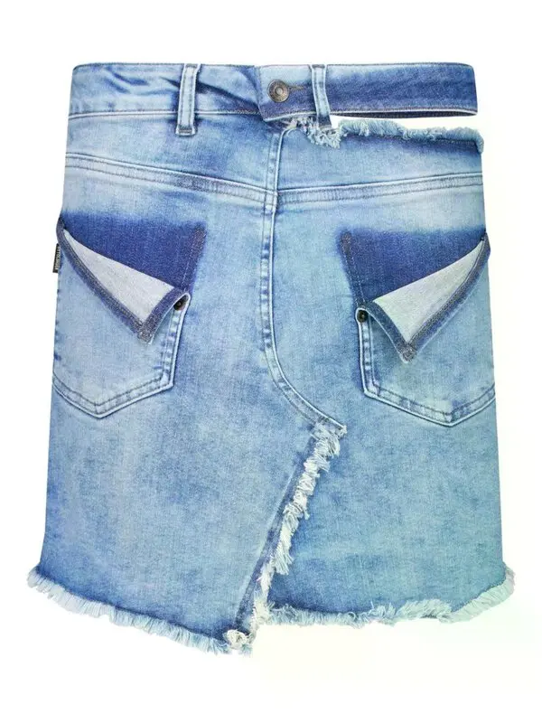 Ottolinger Reversed Denim Mini Skirt - Blue