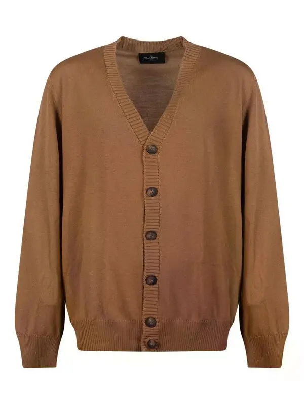 GRAN SASSO Button V-neck Cardigan