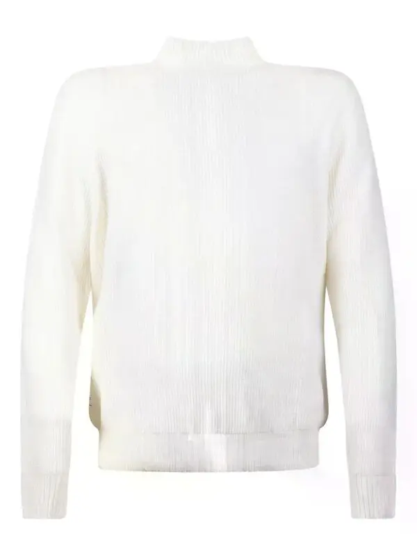 AMARANTO Mock Neck Sweater - White