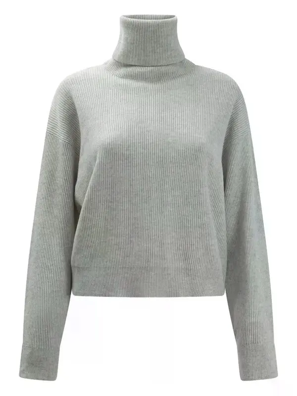 Brunello Cucinelli Ribbed-knit Roll-neck Sweater - Grey