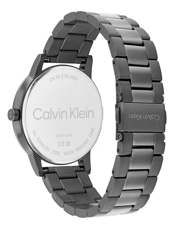 Calvin Klein Textured Dial Link Bracelet Watch - Blue