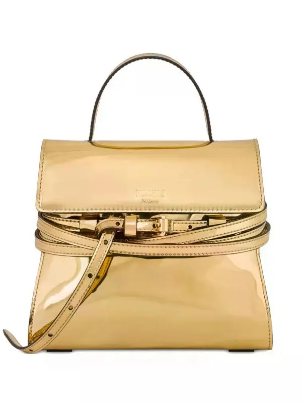 Moschino Small Tie Me Tote Bag - Gold