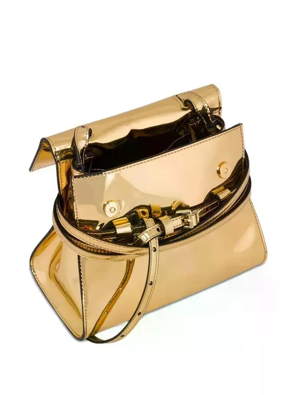 Moschino Small Tie Me Tote Bag - Gold