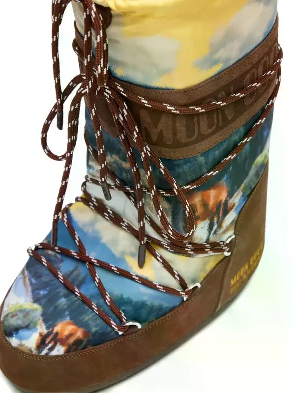 Moon Boot X Guest In Residence Icon Landscape-print Boots - Brown