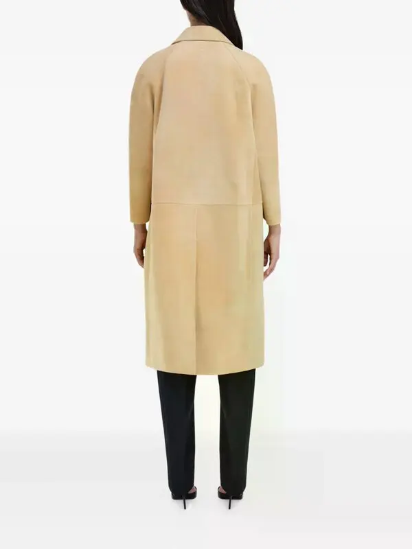 FERRAGAMO Single-breasted Suede Coat