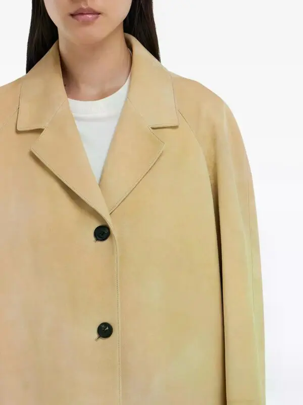 FERRAGAMO Single-breasted Suede Coat