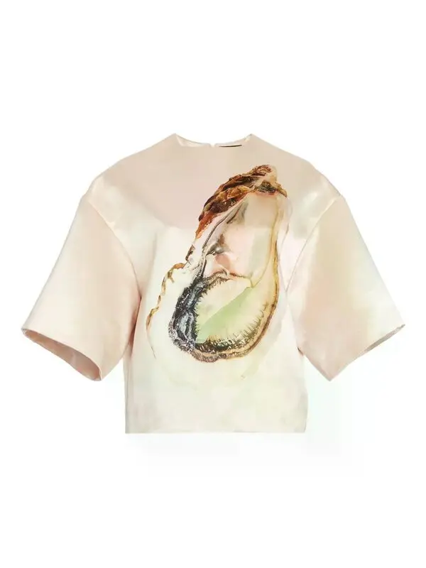 A.W.A.K.E. Mode Oyster-print Blouse