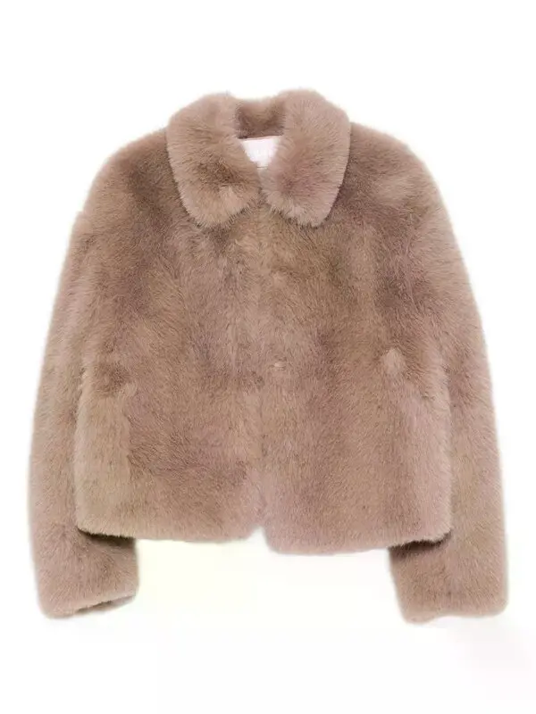CIRCUS HOTEL Collared Artificial Fur Jacket