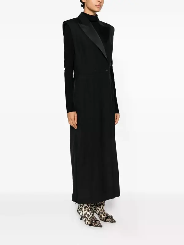 FRENKEN Tux Button Lapel Midi Dress