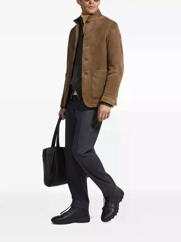 Zegna Shearling Il Conte Jacket - Brown
