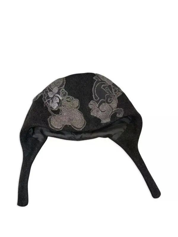 HUI MILANO Floral Pattern Hat - Grey