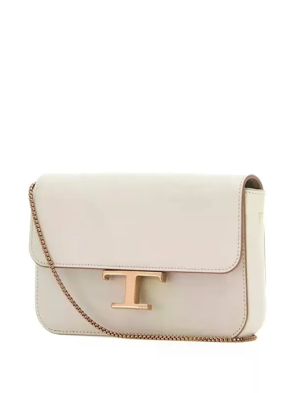 TOD'S Leather Crossbody Bag With Logo Plaque