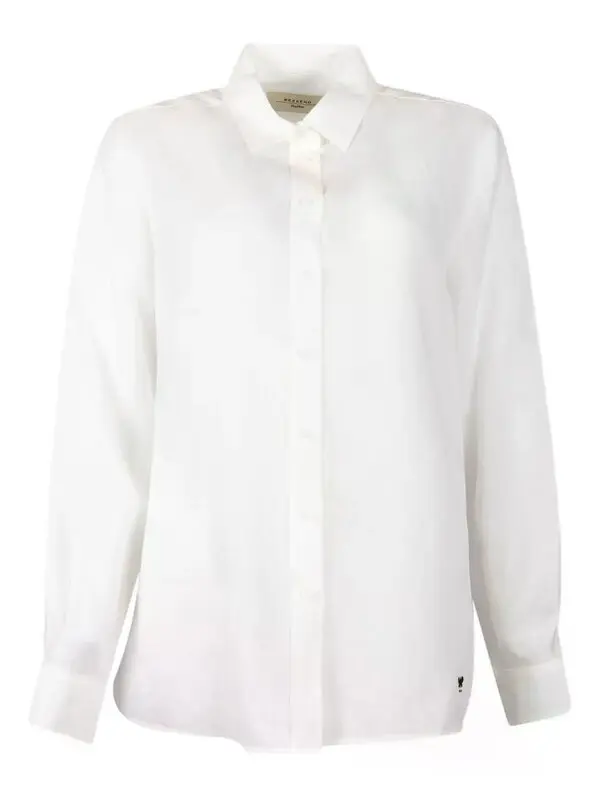 Max Mara Cuffs Logo Shirt - White
