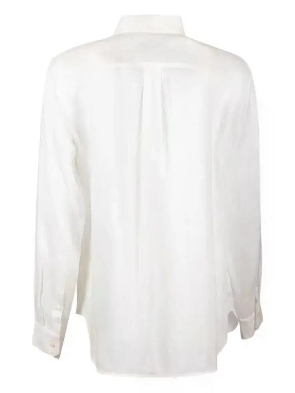 Max Mara Cuffs Logo Shirt - White