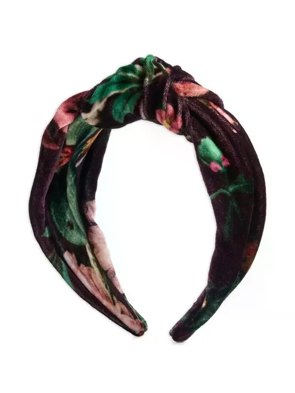 La DoubleJ Love Knot Floral Headband - Purple
