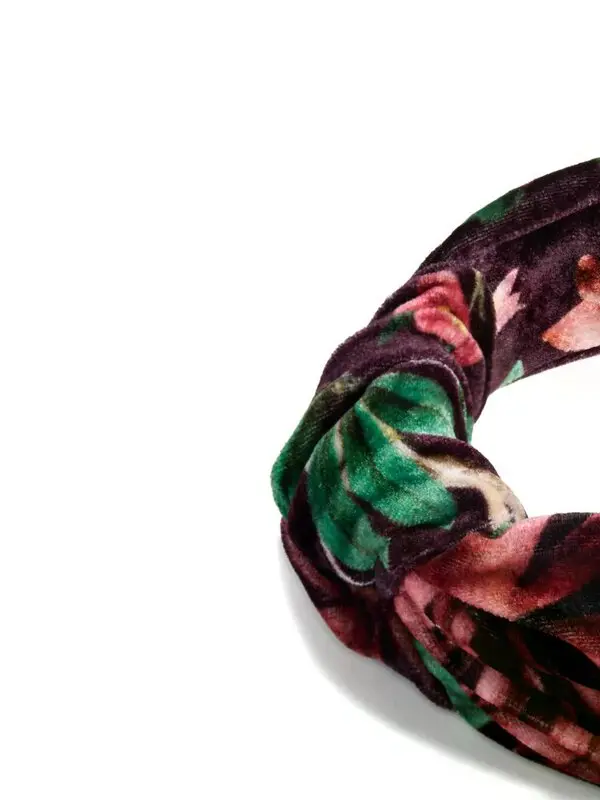 La DoubleJ Love Knot Floral Headband - Purple