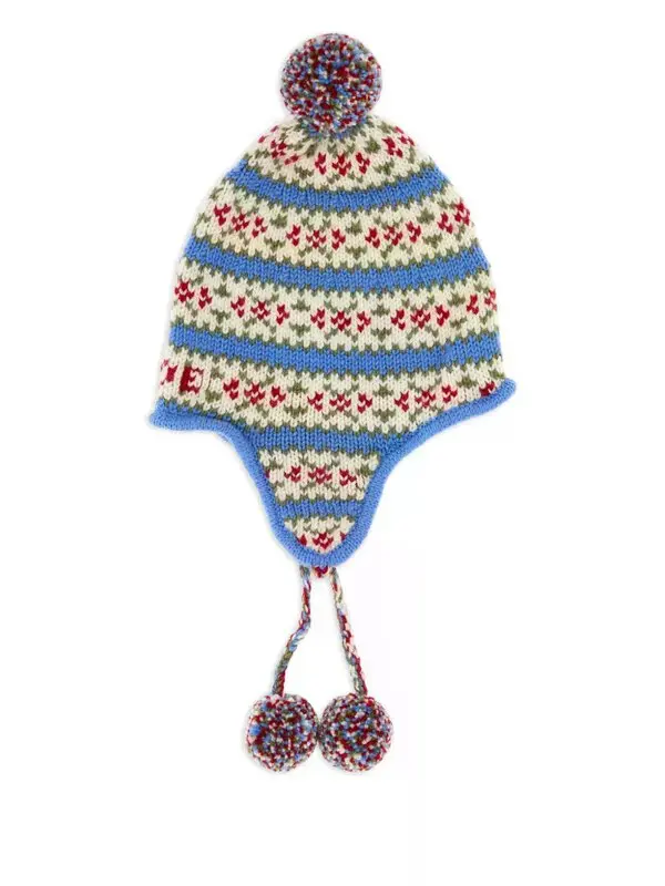 BODE Floral-pattern Beanie - White