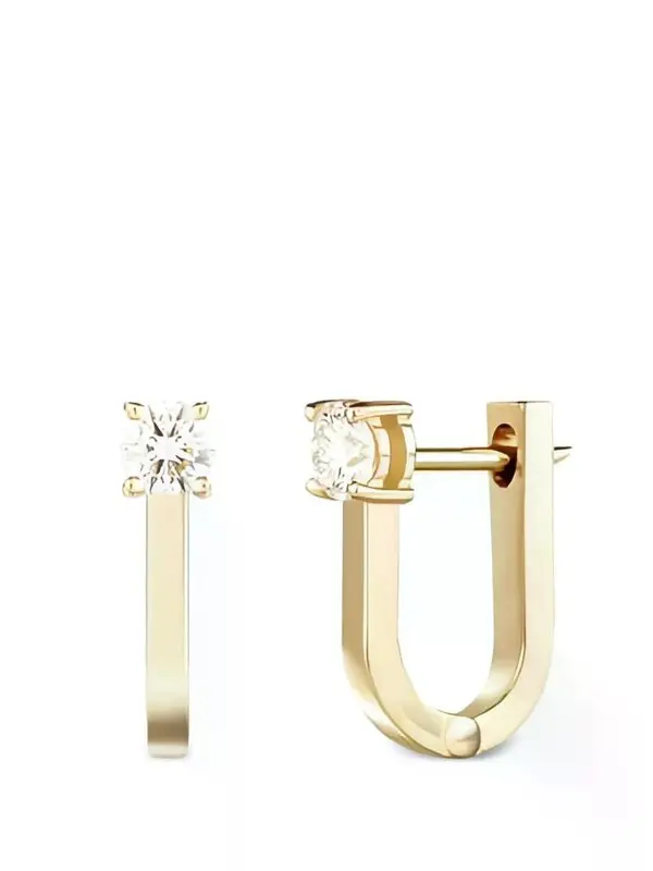 Melissa Kaye Aria Diamond Huggie Earrings - Gold