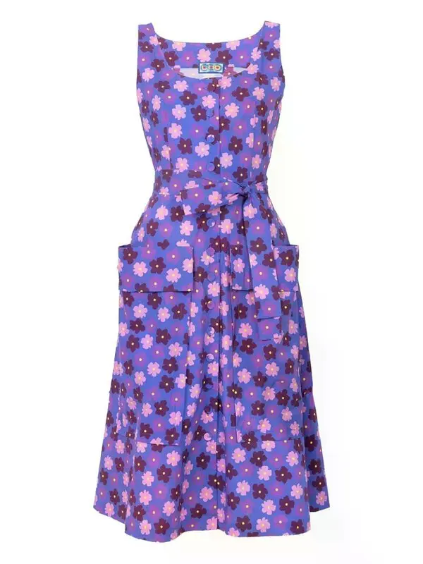 Lhd Ramatuelle Floral Tie Dress