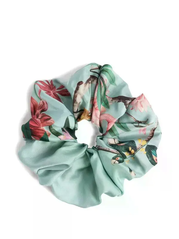 La DoubleJ Giga Floral Scrunchie - Blue