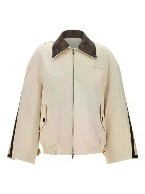 JACQUES Contrasting-collar Bomber Jacket