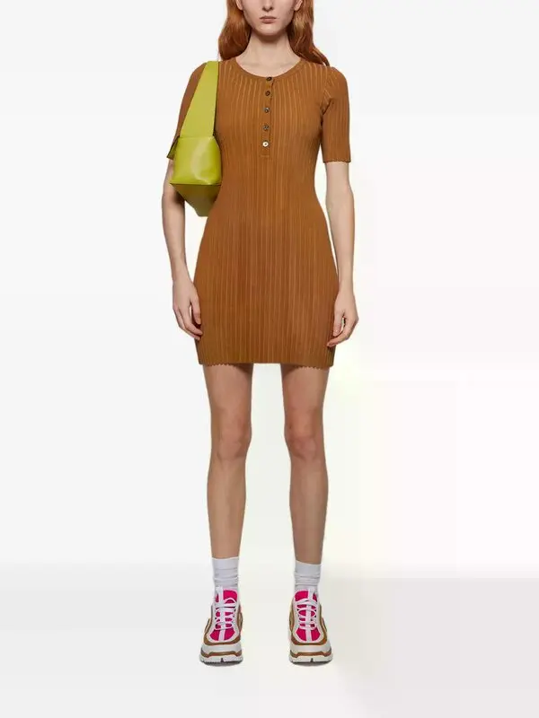 Lhd Button Knit Samphire Dress - Brown