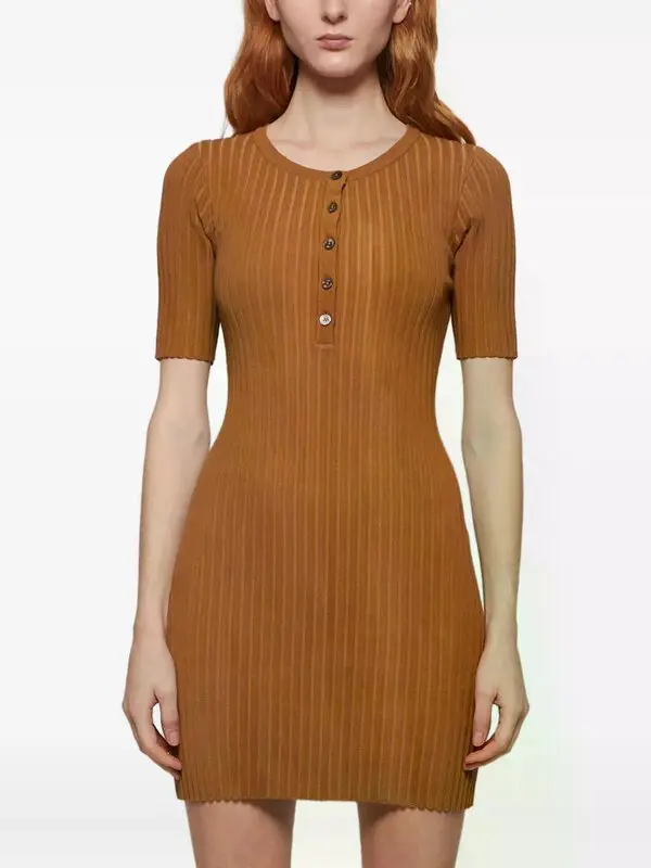 Lhd Button Knit Samphire Dress - Brown