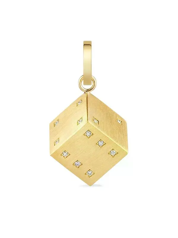 MARIE LICHTENBERG 18k Yellow Dado Diamond Charm - Gold