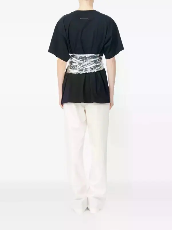 MAISON MARGIELA Sequin Embellished T-shirt - Black