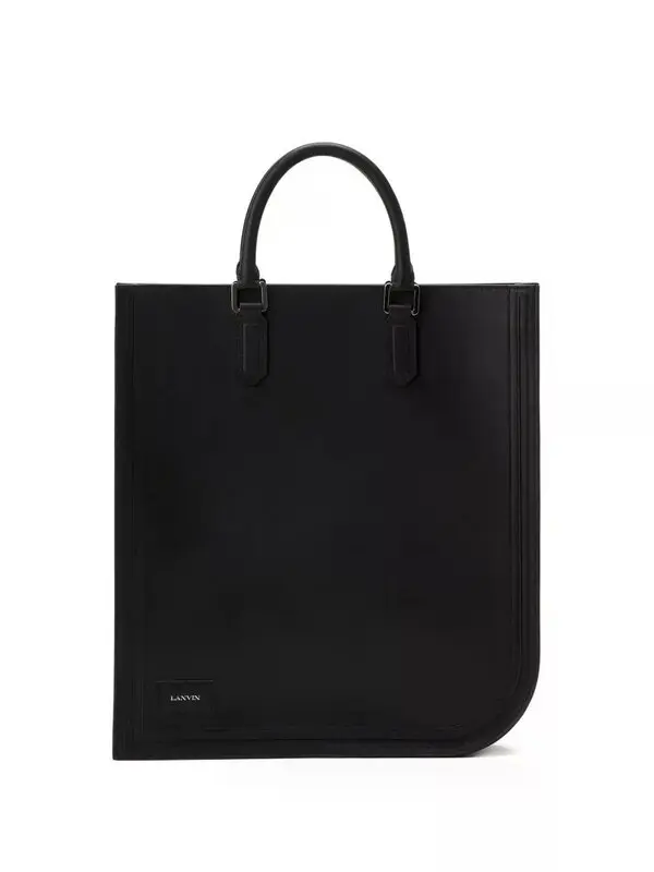 LANVIN Top Handle Shoulder Tote Bag - Black