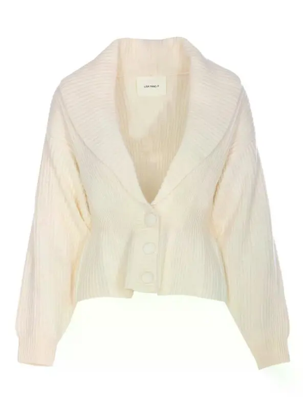 LISA YANG Alessandra Button Cardigan - Neutrals