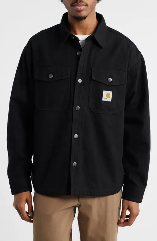 Carhartt Work In Progress Selby Cotton Canvas Shirt Jacket - Black