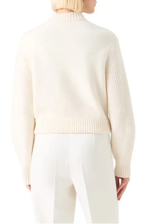 Akris Stretch Virgin Wool Bomber Cardigan