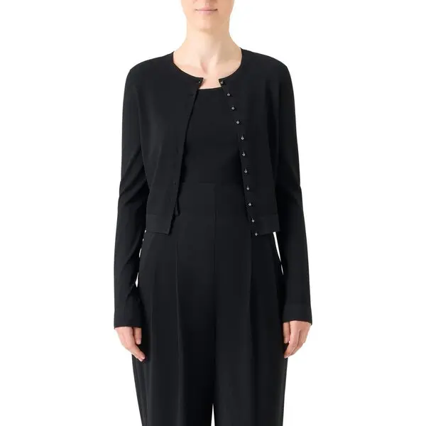 Akris Crop Crewneck Cardigan