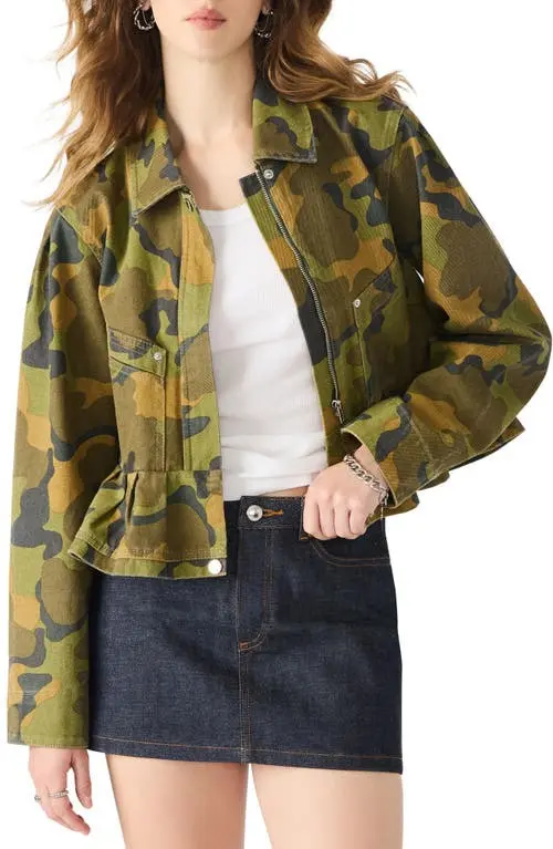 Steve Madden Camo Cotton Twill Jacket - Everglade