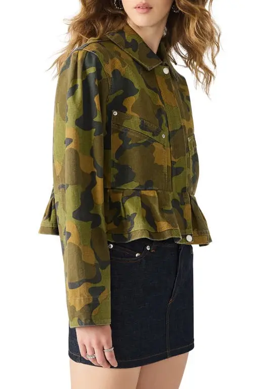 Steve Madden Camo Cotton Twill Jacket