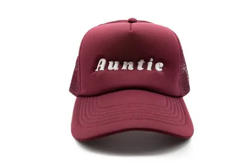 REY TO Z Auntie Foam Trucker Hat - Burgundy