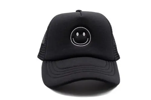 REY TO Z Smiley Foam Trucker Hat - Black