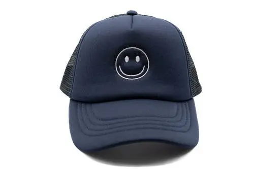 REY TO Z Smiley Foam Trucker Hat - Navy