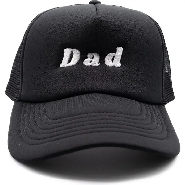 REY TO Z Dad Embroidered Trucker Hat - Black