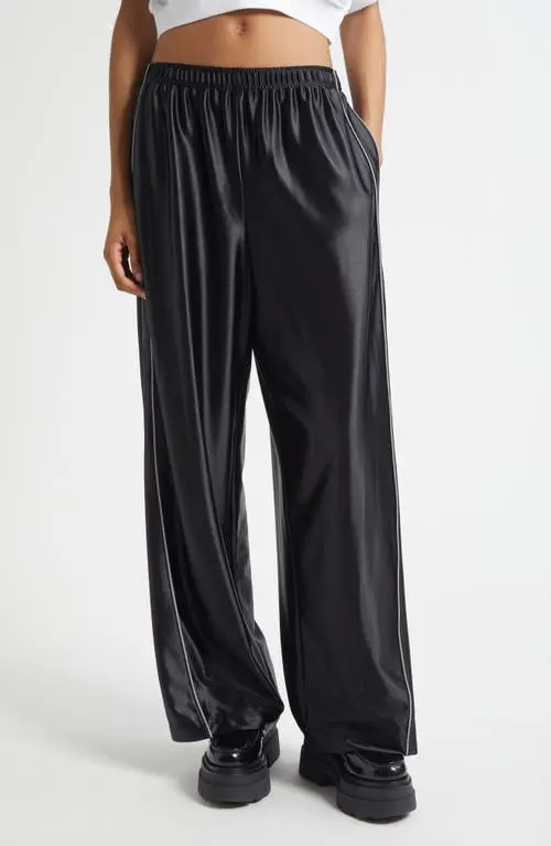 Alexander Wang Reflective Piping Stretch Faille Track Pants