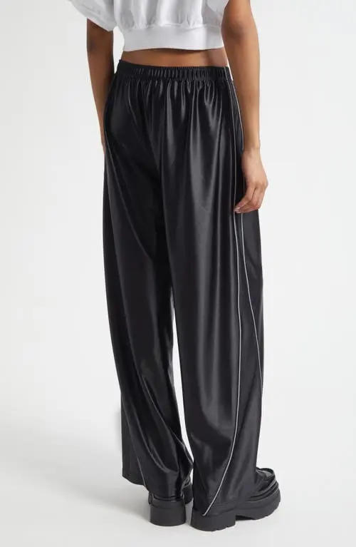 Alexander Wang Reflective Piping Stretch Faille Track Pants
