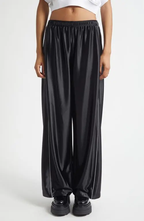 Alexander Wang Reflective Piping Stretch Faille Track Pants