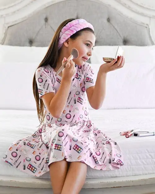 LEV BABY Makeup Print Twirl Dress