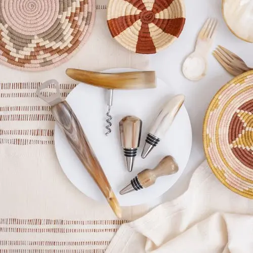 MAADILI COLLECTIVE Geometric Horn Wine Stopper