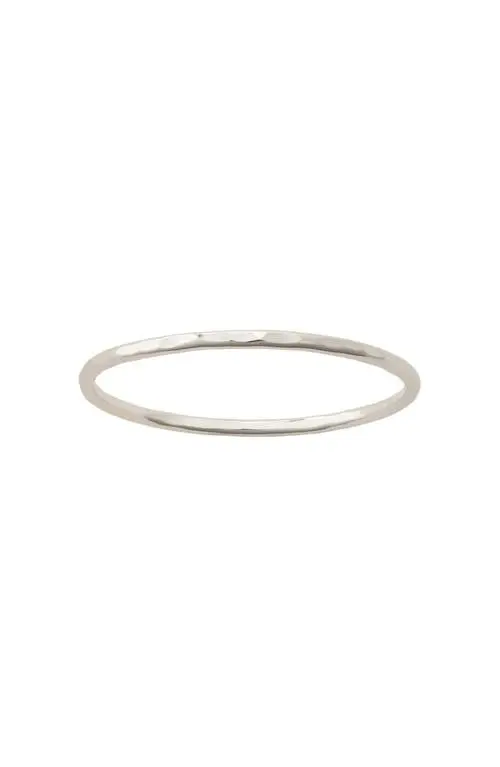 MADE BY MARY Hammered Stacking Ring - Silver