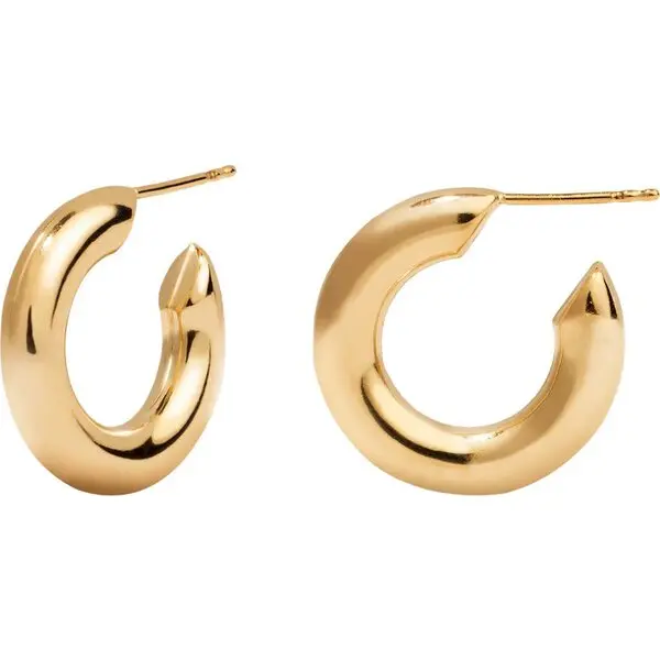 MADE BY MARY Gloss Hoop Earrings - Gold Filled